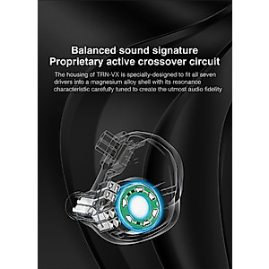 FEDAI TRN VX in Ear Earphone, 1DD+6BA Hybrid Driver 10mm Dual-Magnet DD HiFi in-Ear Earphones,Hybrid Driver HiFi in Ear Monitor with Magnesium Alloy Housing 0.75mm 2 Pin Cable (Without Mic, Green). …