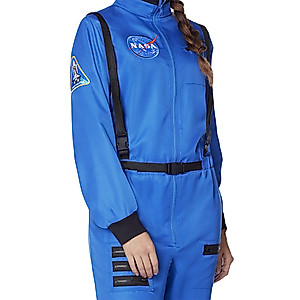Spirit Halloween Adult Blue NASA Jumpsuit Costume - XL