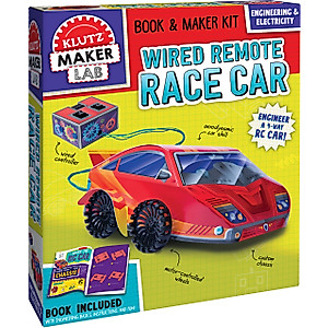 KLUTZ Wired Remote Race Car: Maker Lab STEM Kit, 9.8" x 2.5" x 11.8"