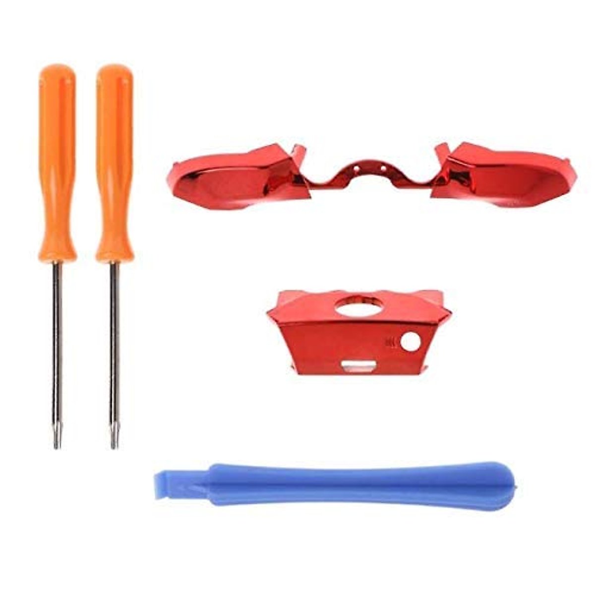 LB RB Bumper Trigger Buttons Key T6 T8 Screwdrivers Repair Tools for Xbox One Elite Controller (Red)