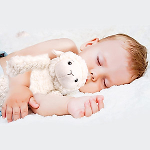 LotFancy Lamb Stuffed Animal, 12" Stuffed Lamb Plush for Baby, Cuddly Fluffy Sheep Toy, Plushies for Newborn Nursery, Easter Decoration