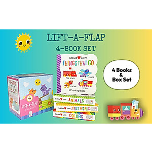4 Pack Babies Love Learning Lift-a-Flap Boxed Set: First Words, Animals, Colors, and Things That Go (Chunky Lift a Flap)