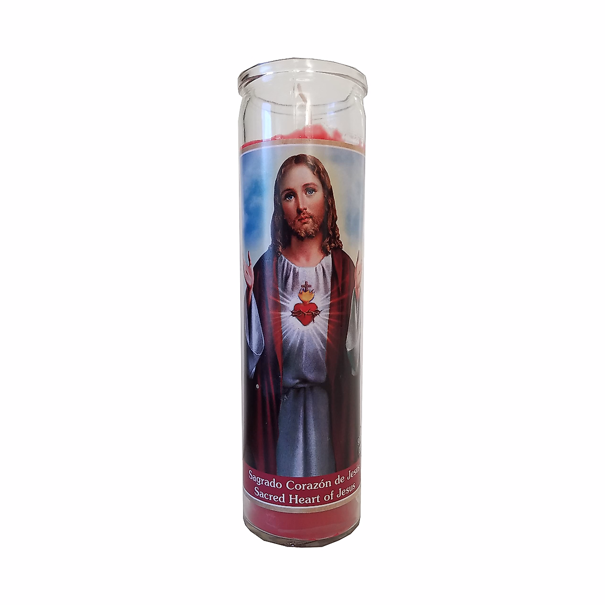Sacred Heart of Jesus (Sagrado Corazon De Jesus) Red Devotional Candle