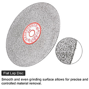 uxcell Diamond Sanding Grinding Disc, 6-Inch (150mm) Grit 45 5/8" Arbor Hole, Flat Lap Disk Polishing Discs Abrasive Wheel for Gemstone Tile Porcelain Glass Stone Metal