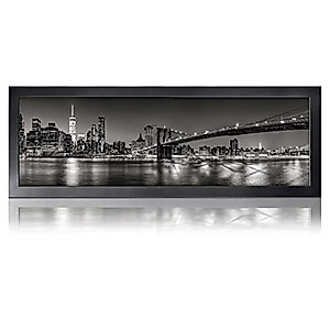Annecy 8x24 Picture Frame Black（1 Pack）, Panoramic Picture Frame for Wall Decoration, Classic Black Minimalist Style Suitable for Decorating Houses, Offices, Hotels