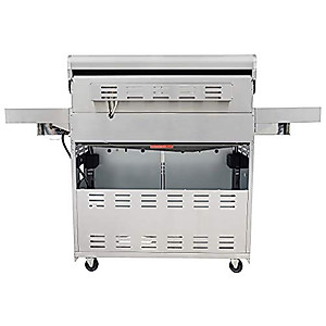 Kenmore PG-A40602SRL 6 Burner Propane Gas BBQ Grill with Side Burner, 73000 Total BTU, Black and Stainless Steel
