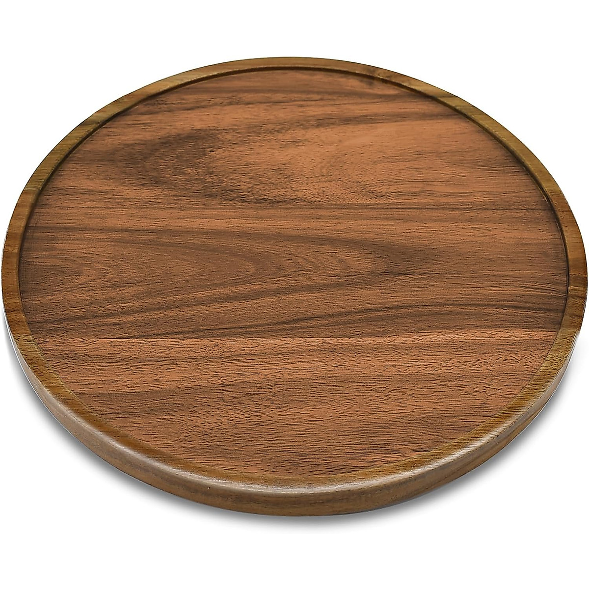 9" Acacia Wood Lazy Susan Organizer Kitchen Turntable for Cabinet Pantry Table Organization