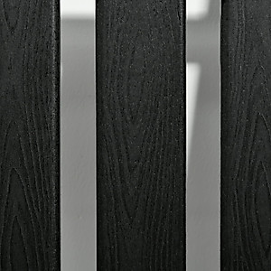 Outsunny 2 Piece Outdoor Rocking Chair Set, HDPE Rocking Patio Chairs with Rustic High Back, Armrests, Oversized Seat and Slatted Backrest, 350lbs Weight Capacity, Black