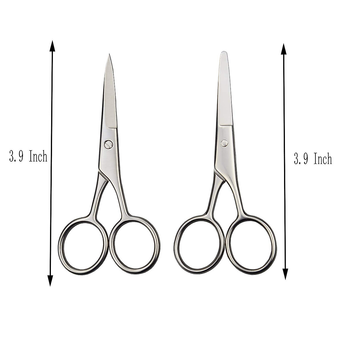 Motanar 4 Pieces Beard Scissors Set, Grooming Scissors Men and Mustache Beard Combs Beard Grooming Kit with Storage Bag