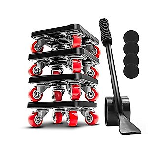 Furniture Mover Dolly, Moving Dolly, 4 Wheels & Furniture Lifter Set, 360° Rotation Wheels Furniture Movers, 800 Lbs Load Capacity, for Moving Heavy Furniture, Refrigerator, Sofa, Cabinet