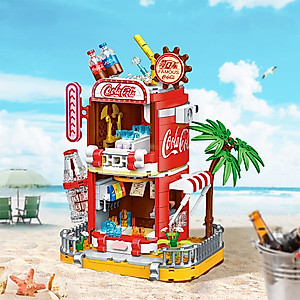 KKXX Micro Building Blocks Kits Coke House Model Music Box, DIY Modular Street View Model Bricks Toy Set (718 Pieces)