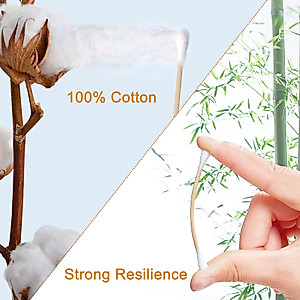 1000 ct (2000 Tips) Bamboo Cotton Swabs - Biodegradable Double Tips Cotton Buds - Natural Organic Cotton Swabs - Pure Cotton Buds For Ear Beauty & Personal Care