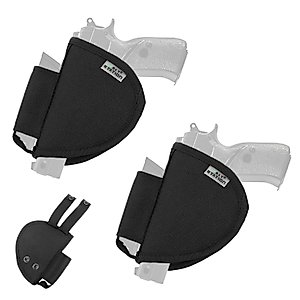 NEXT STATION Pistol Holster with Magazine Pouch,Gun Safe Pistol Holder for MOLLE Gun Safe Door Panel Organizer (2 Pack)