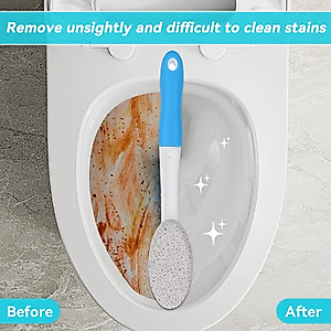 1PCS Toilet Cleaning Pumice Stone, Stains Hard Water Ring Remover Bathroom Cleaning Brushes Toilet Pumice Stone with Handle for Toilets, Bathtubs, Pool(1pcs)