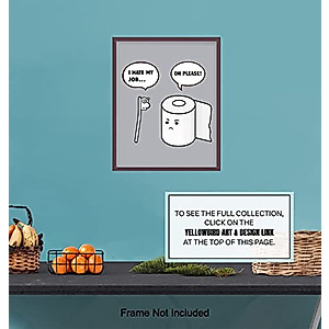 Bathroom Typography Art Print Wall Art Poster - Chic Modern Home Decor for Bath - Makes a Great Gag Gift or Funny Housewarming Gift - 8x10 Photo- Unframed