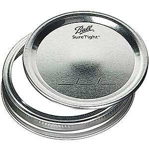 4 Pcs Regular Mouth 32-Ounces Mason Jar with Lids and Bands Clear