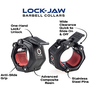 Lock-Jaw OLY 2 Olympic Barbell Collar (Black)