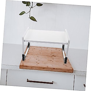 FONDOTIN Seasoning Rack Kitchen Supply Seasoning Shelf Countertop Rack Storage Shelf Multi-purpose Shelf Punch-free Rack Desktop Rack multipurpose white carbon steel cabinet shelf