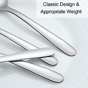 36 Pieces Teaspoons Set (6.2 inch), Pleafind Spoons Silverware, Stainless Steel Tea Spoons, Small Spoons, Mirror Polished Teaspoon, Dessert Spoons for Home, Kitchen, Restaurant, Dishwasher Safe