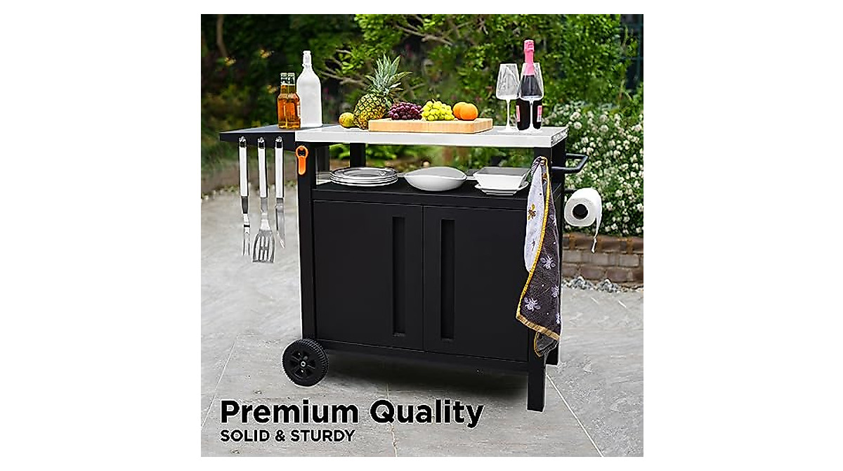 EMBERLI XL Grill Cart: Outdoor Modular BBQ with Storage