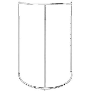 Half Round Clothing Rack Adjustable Height 43" Diameter