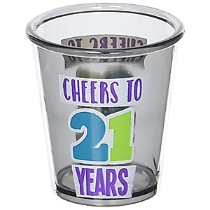 21st "Happy Birthday" Shot Glass Set