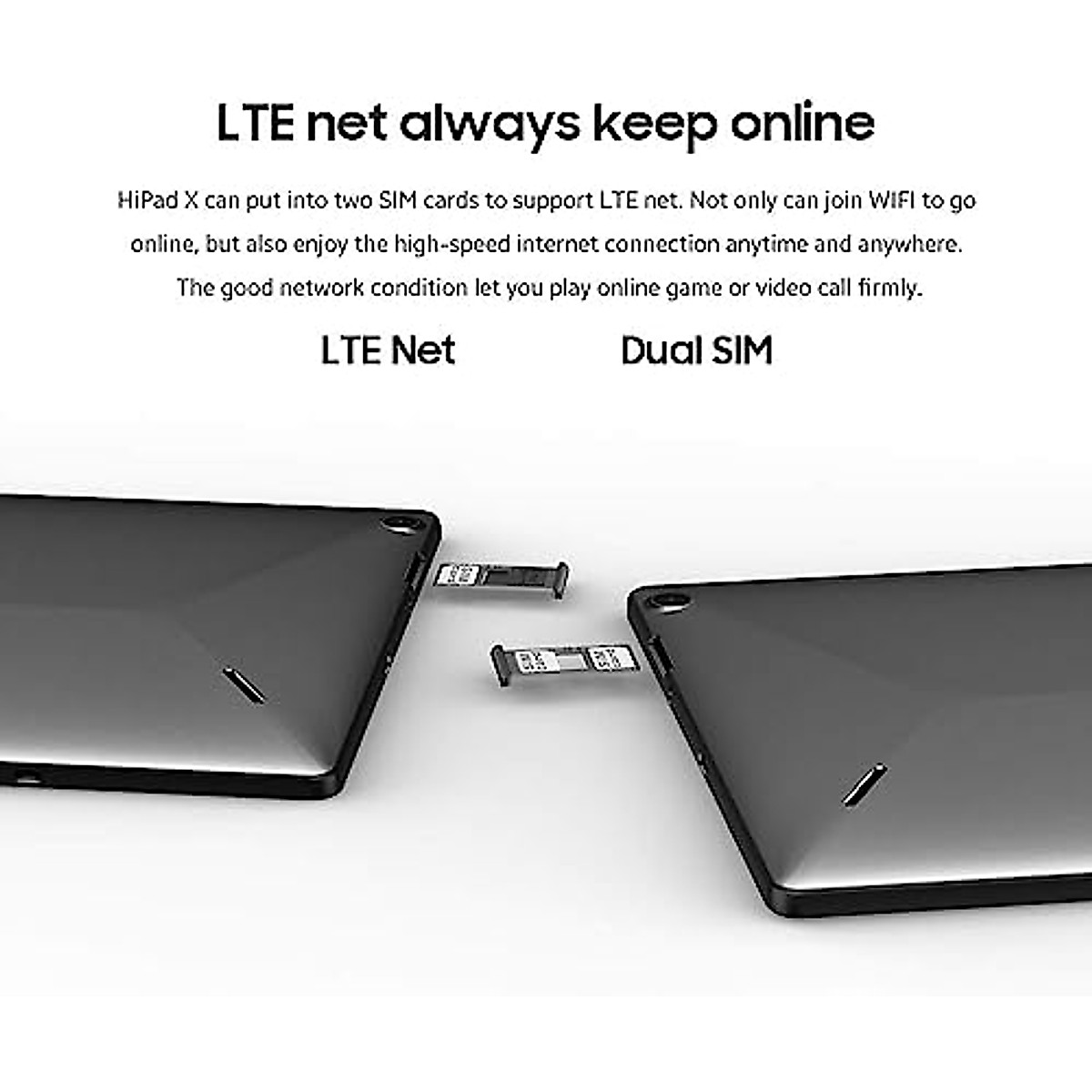 CHUWI HiPad X Tablet,4G LTE Unlocked Phablet,10.1 inch MT6771V Octa Core 4GB 128GB Android 10 Phone Call Tablets Dual Band WiFi Bluetooth 5.0,with Keyboard