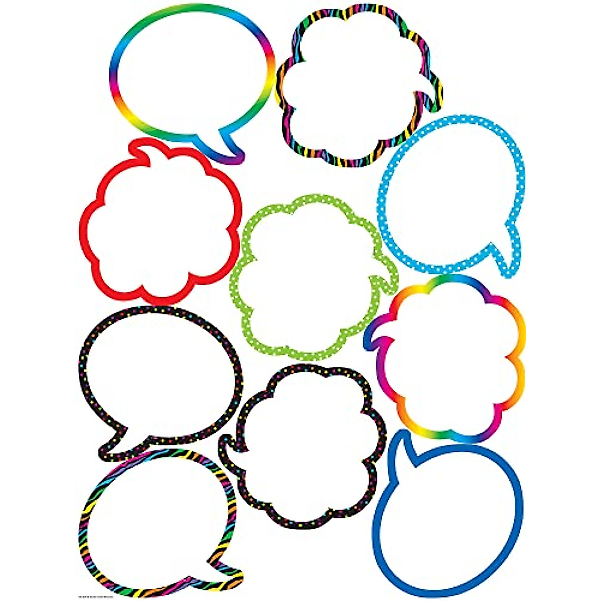 Teacher Created Resources Speech/Thought Bubbles Accents (5047),Multi Color