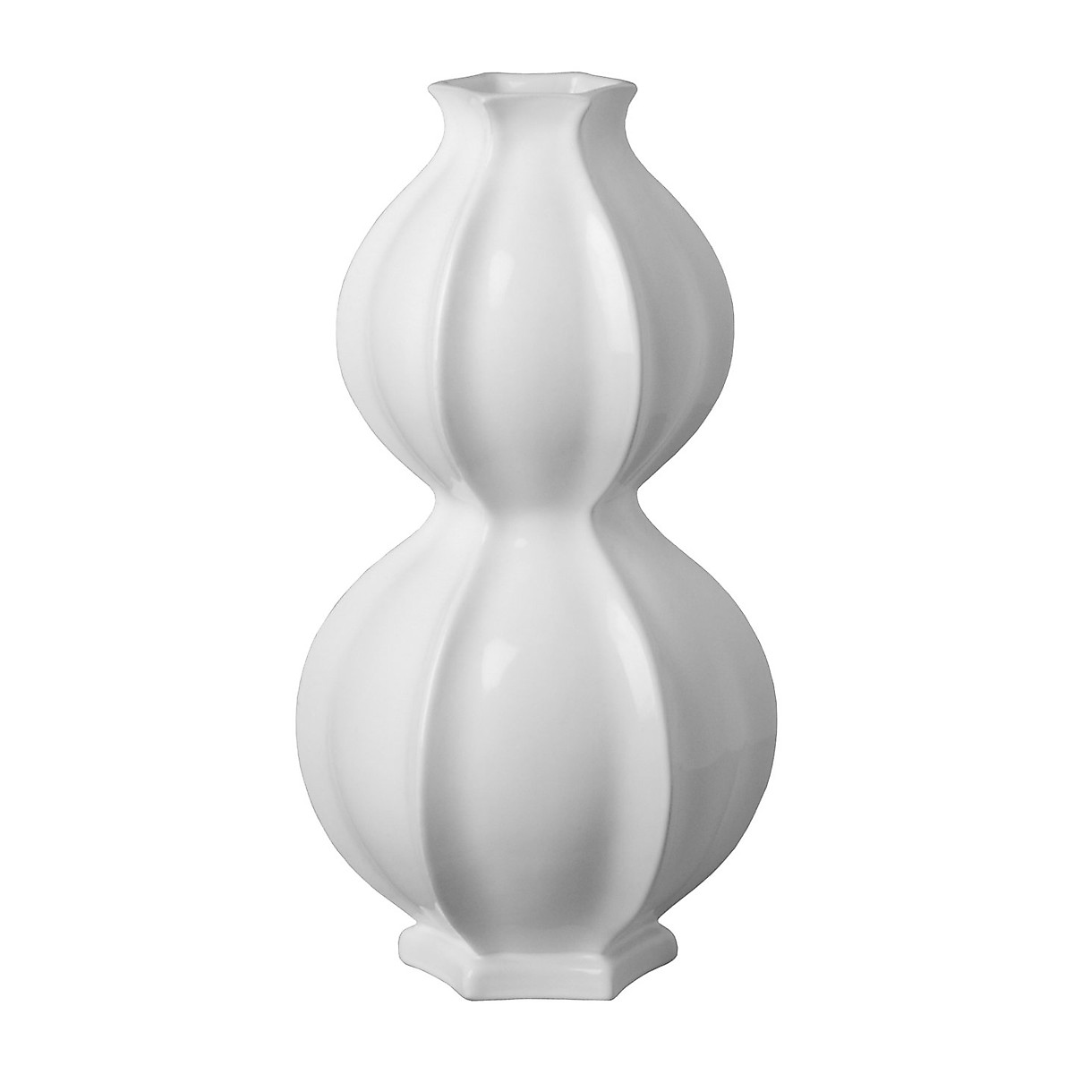 Emissary White Double Gourd Pomegranate, 20" H