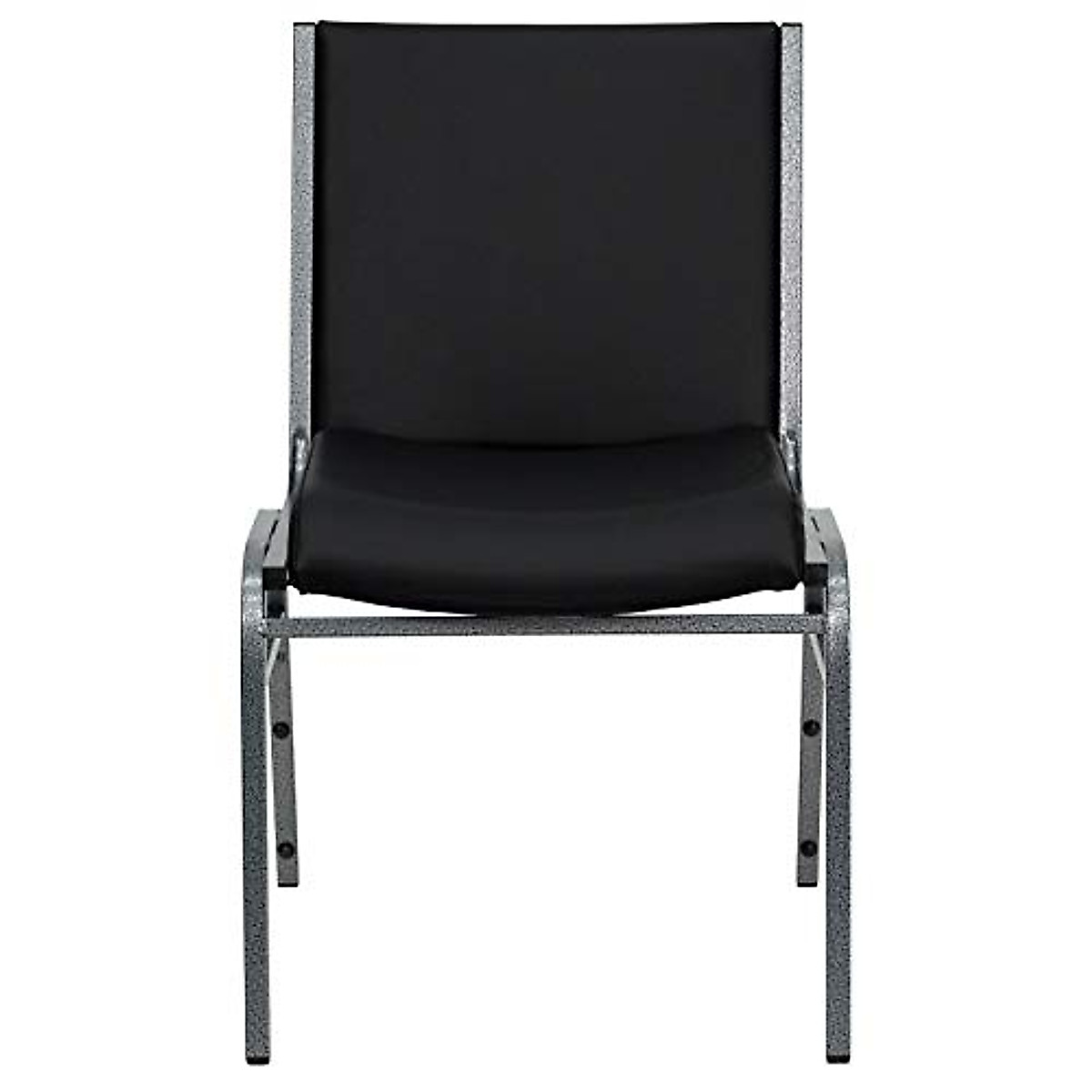 Flash Furniture 4 Pack HERCULES Series Heavy Duty Black Vinyl Stack Chair