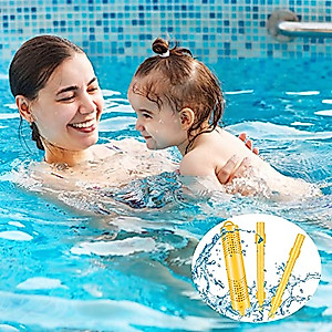 Kittmip 6 Pack Spa Mineral Sticks Spa Mineral Sanitizer Freshwater Mineral for Hot Tub Filter Cartridge Swimming Pool Fish Pond Last for 4 Months, Blue and Yellow