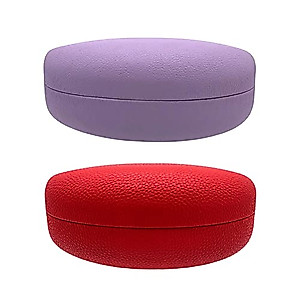 CHZZMS 4 PACK Extra Large Hard Shell Eyeglasses Case, Protective Case For Eyeglasses and Sunglasses (4 PACK-A)