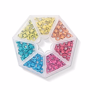 We R Memory Keepers 0633356603849 Storage Crop-A-Dile-Eyelets and Case-Bright (141 Pieces)