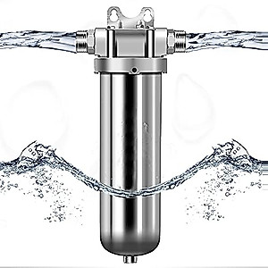 CJGS Prefilter Filtration,40 Micron Pre-Filtratio,Whole House Water Purifier- Well Water Sediment Filter Can Improve The Water Supply System of The Entire Family - 8000L Large-Flow