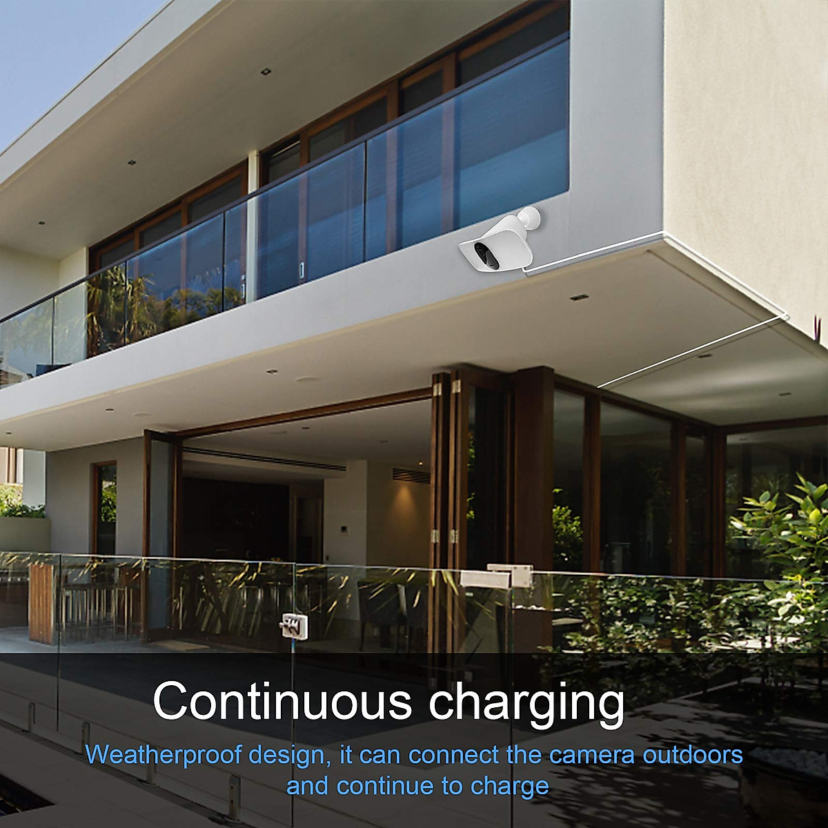 OkeMeeo 30ft Charger for Arlo Pro 3 Floodlight, Indoor Outdoor Charging Cable with QC 3.0 adapter for Continuously Charging Pro 3 Floodlight (1 Pack)