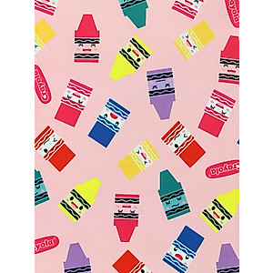 Crayola Crayon Toddler Girls Fit and Flare Ultra Soft Dress (3T, Pink)