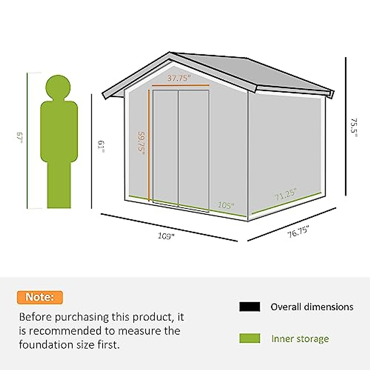 Outsunny 9' x 6' Metal Storage Shed, Garden Tool House with Floor Foundation, Double Sliding Doors, 4 Air Vents for Backyard, Patio, Lawn, Silver