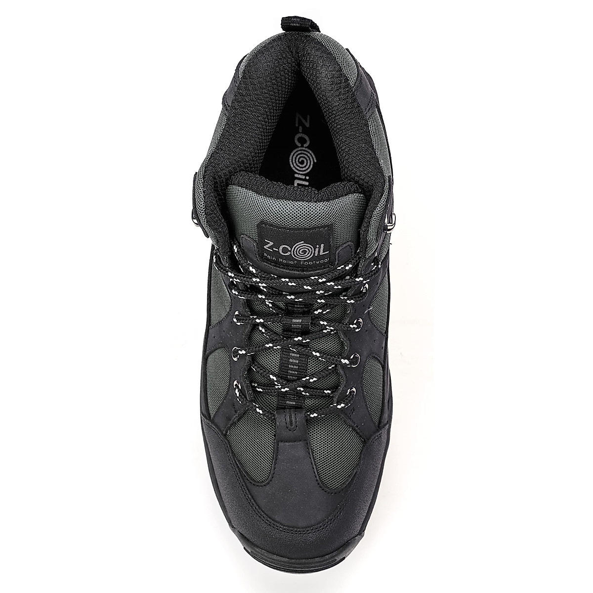 Z-CoiL Outback Men’s Hiking Shoe - Orthopedic Shoes for Men - Orthotic Outdoor Hiker Boot for Pain Relief, Foot Support, and Comfort - Open Coil Black