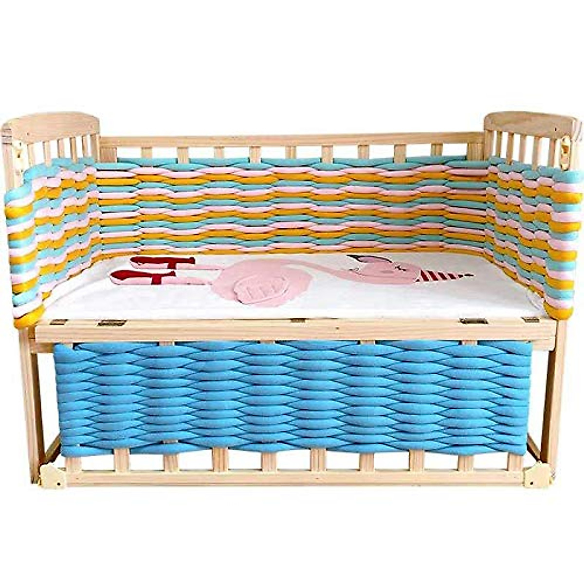 clootess Arm Knitting Yarn Chunky Braid Cotton Yarn for Handmade DIY Throw Blanket Pet Bed,Machine Washable,Blue 3 lbs