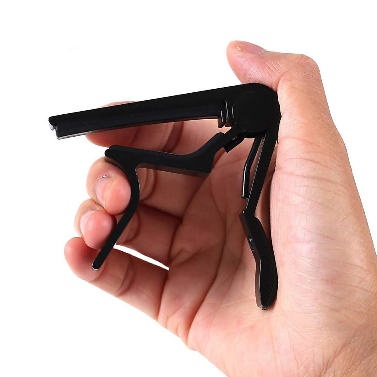 Guitar Capo,Acoustic Guitar, Electric Guitar Capo- Banjo and,for Acoustic,Ukulele, Mandolin, Bass, Picks Black Single Handed Capo