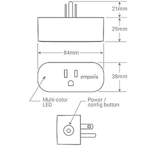 EMPORIA Smart Plug with Energy Monitoring | 15A Max / 10A Continuous | WiFi Smart Outlet | Mobile App | Alexa | Google | ETL Certified (Package of 4), EMSO1-4