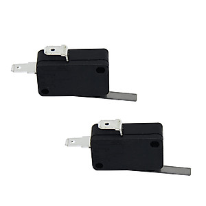 2 Packs SZM-V01-2FA-33 Refrigerator Dispenser Switch Compatible with LG Refrigerator 6600JB3001C 6600JB3001E PS3529276 PS8259956 WR23X10171 WR23X10224,Terminal Width 3/16'' (Normally Open) -Black