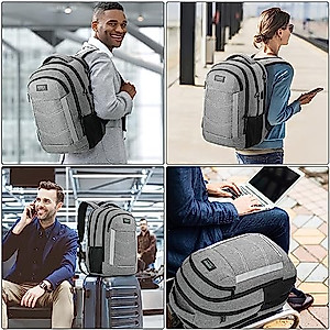 Travel Laptop Backpack for Men, School Backpack for Teen Boys, Durable Water Resistant 17.3 Inch Laptops Backpacks with USB Charging Port, Business Anti Theft College Computer Bag Gift Adult Hiking