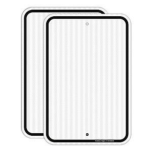Faittoo Blank Write-On Metal Sign, 2-Pack 18 x 12 Inches Blank Metal Signs, Rust Free Aluminum, Engineer Grade Reflective Material, UV Protected, Weather/Fade Resistant, Easy to Install