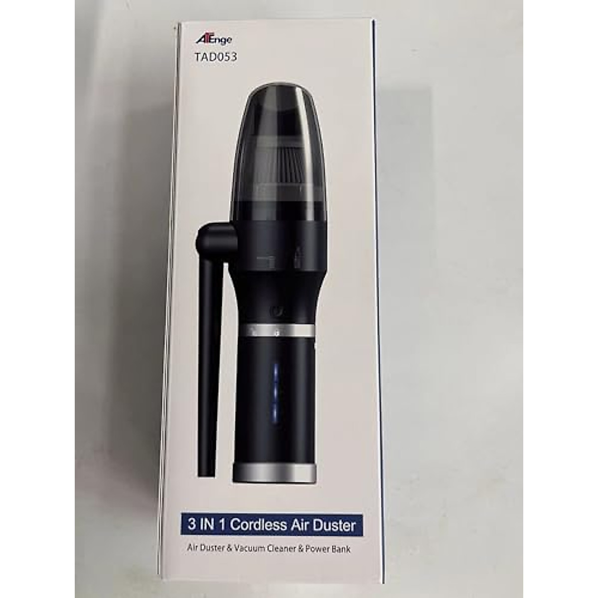 ATEngeus Compressed Air Duster & Vacuum, 77000 RPM Cordless Air Duster, 3 in1 Air Blower, Detachable Battery, Replaces for Air Cans, Keyboard Cleaner, Vacuum Cleaner for pc