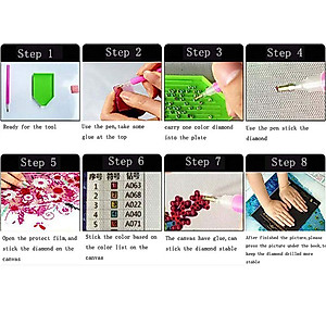 HAPPIShare 5D DIY Full Diamond Painting Rhinestone 3D Peacock Pictures of Crystals Embroidery Kits Arts, Crafts & Sewing Cross Stitch