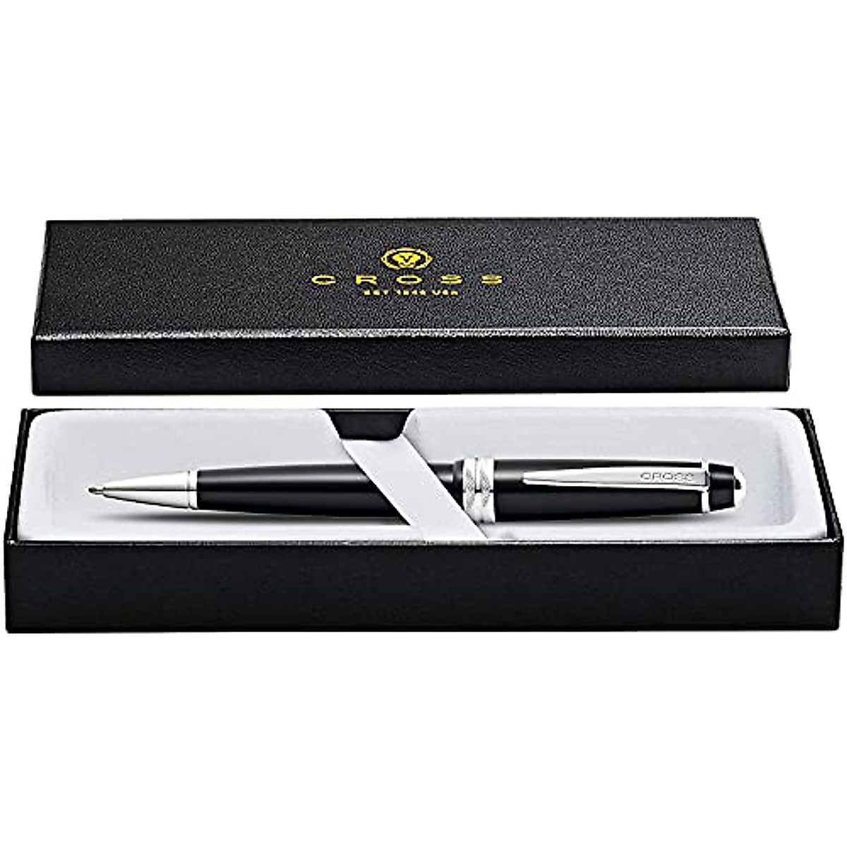 Cross Bailey Light Polished Resin Refillable Ballpoint Pen, Medium Ballpen, Includes Premium Gift Box - Black