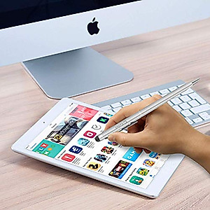 PRO Stylus Pen for Samsung Galaxy Tab S6 with Ink, High Accuracy, Extra Sensitive, Compact Form for Touch Screens [3 Pack-Black-Red-Silver]