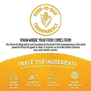 Quinn Movie Night Popcorn Variety Gift Kit, 3 Flavors - Real Butter, Parmesan & Rosemary, White Cheddar, Non-Gmo, Organic Popcorn Kernels (9 bags)