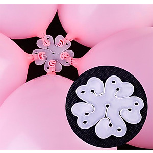 Kissmi 100 Pcs Flower Shape Balloon Clips Holder,for Wedding BirthdayParty Decoration